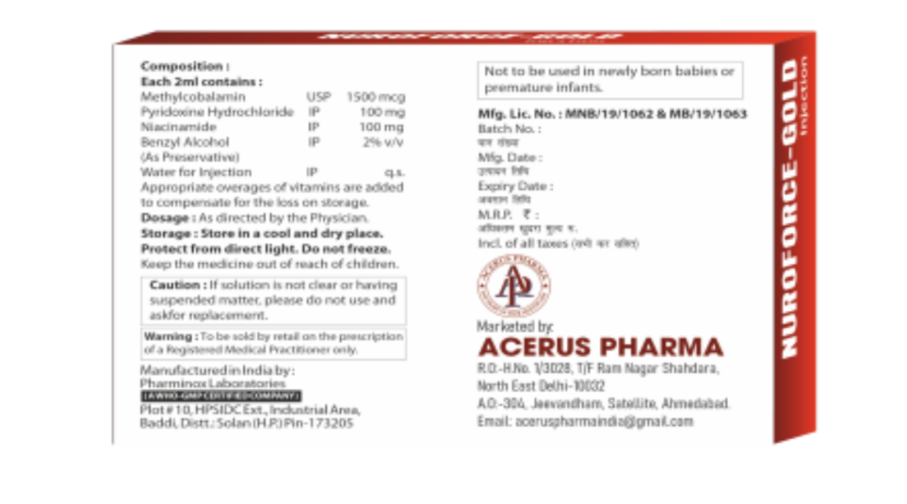 NUROFORCE-GOLD Injctions – ACERUS PHARMA